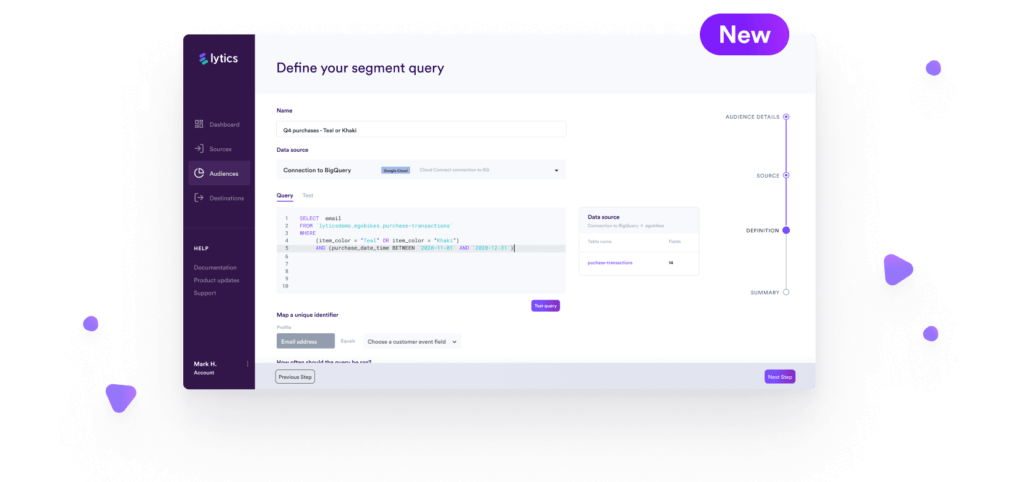Activate customer data | Cloud Connect reverse ETL | Lytics