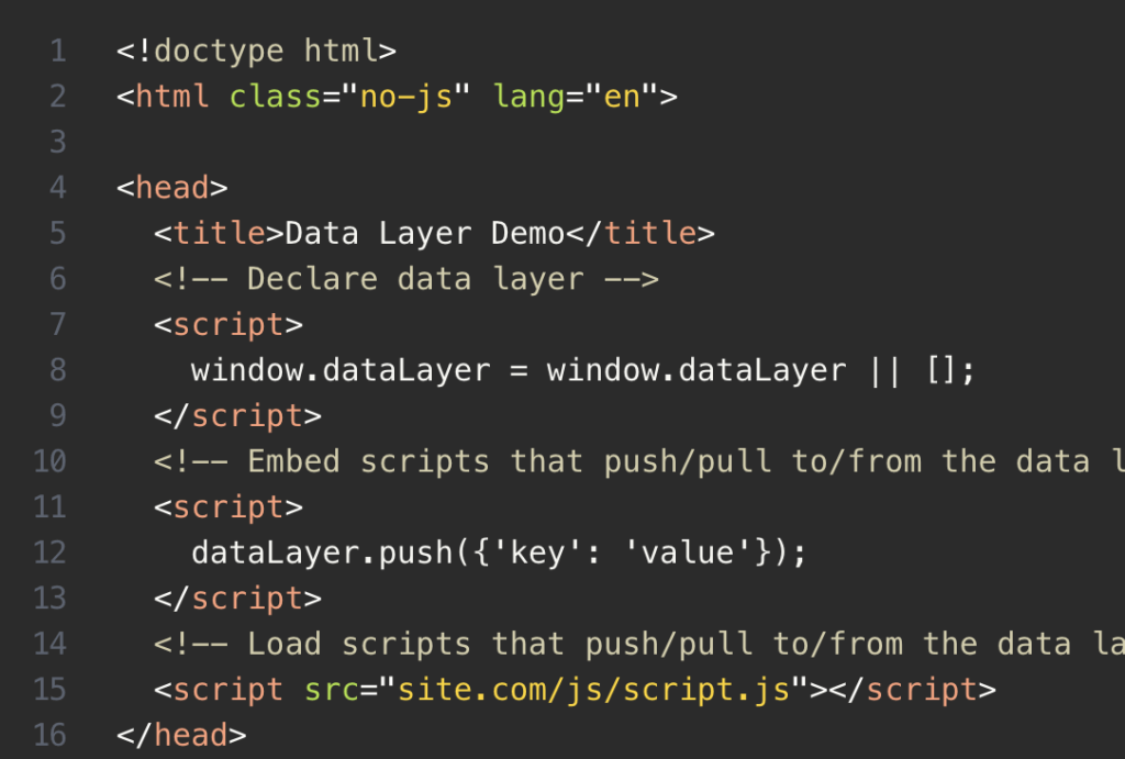 Data layer implementation and examples to get you started